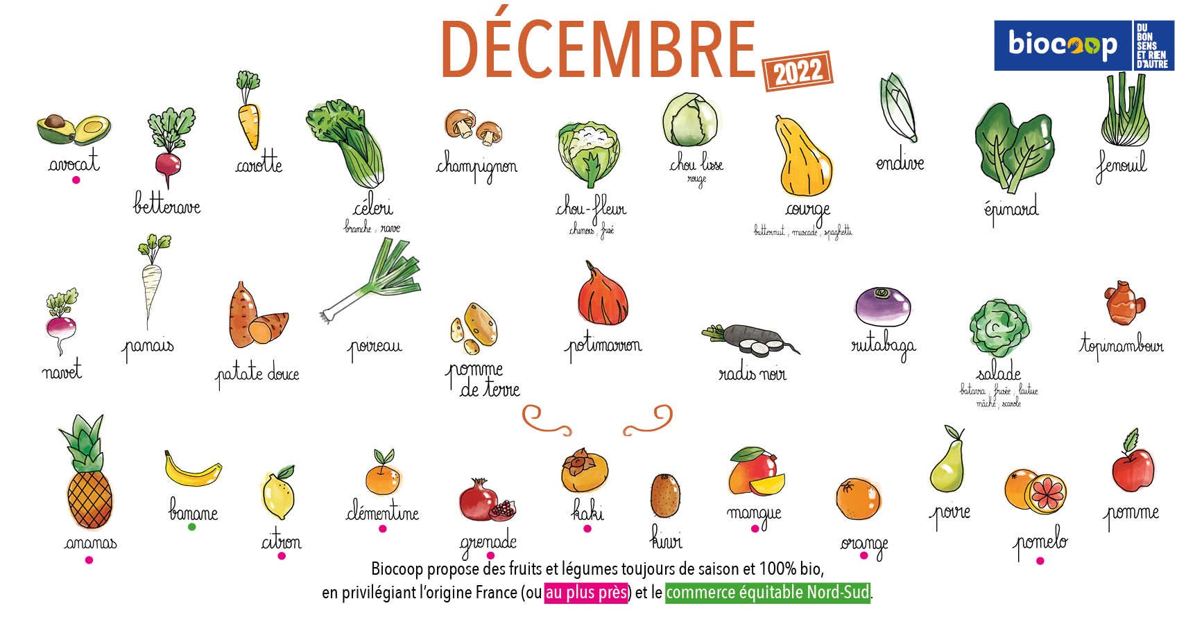 Les fruits et légumes de saison bio pour le mois de décembre. | blog ...
